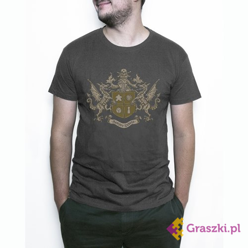 Koszulka “Semper Ludens” dla niego szara - Mr. Meeple .: Graszki.pl
